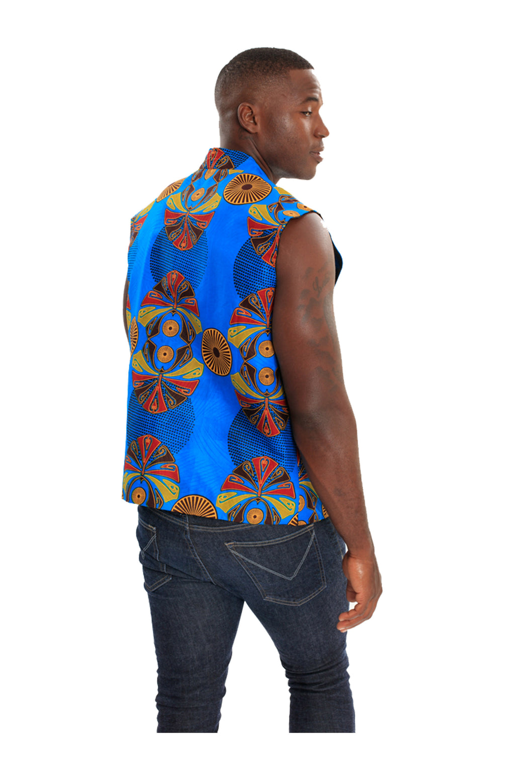 Print Control African Men's Print Vest – Wax & Wonder | An African ...