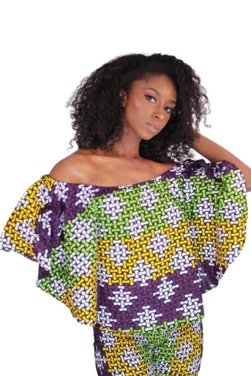 African Off Shoulder Tops Flowering Beauty | Wax & Wonder – Wax ...